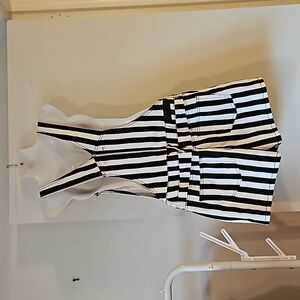 Black Heart | Pants & Jumpsuits | Black Heart White Black Stripe Short ...